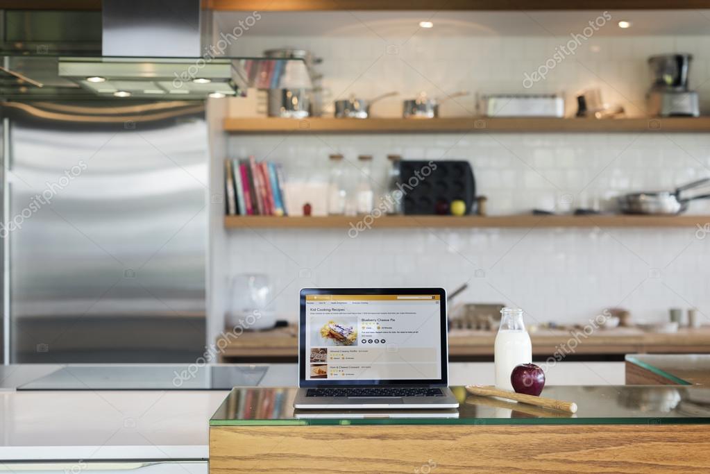 Laptop on kitchen table ⬇ Stock Photo, Image by © Rawpixel #119112760