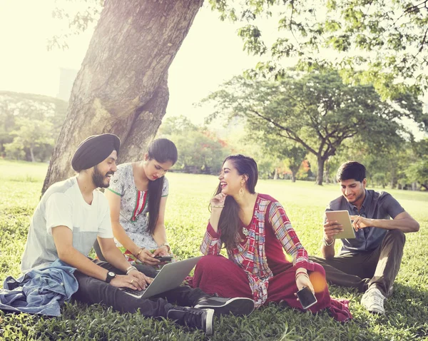 Indian friends outdoors - Stock Image - Everypixel