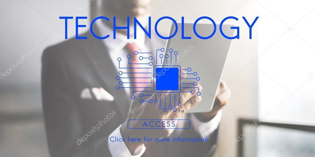 Man and Technology Innovation Concept — Stock Photo © Rawpixel #119738888