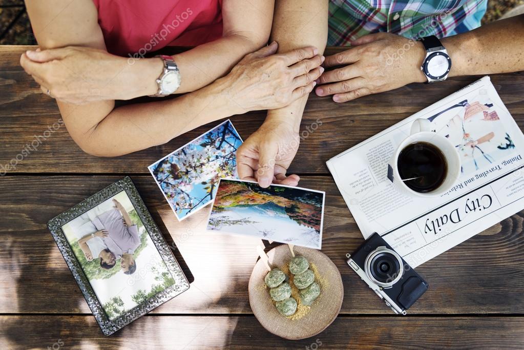Senior couple and Memory Photos — Stock Photo © Rawpixel #120746350