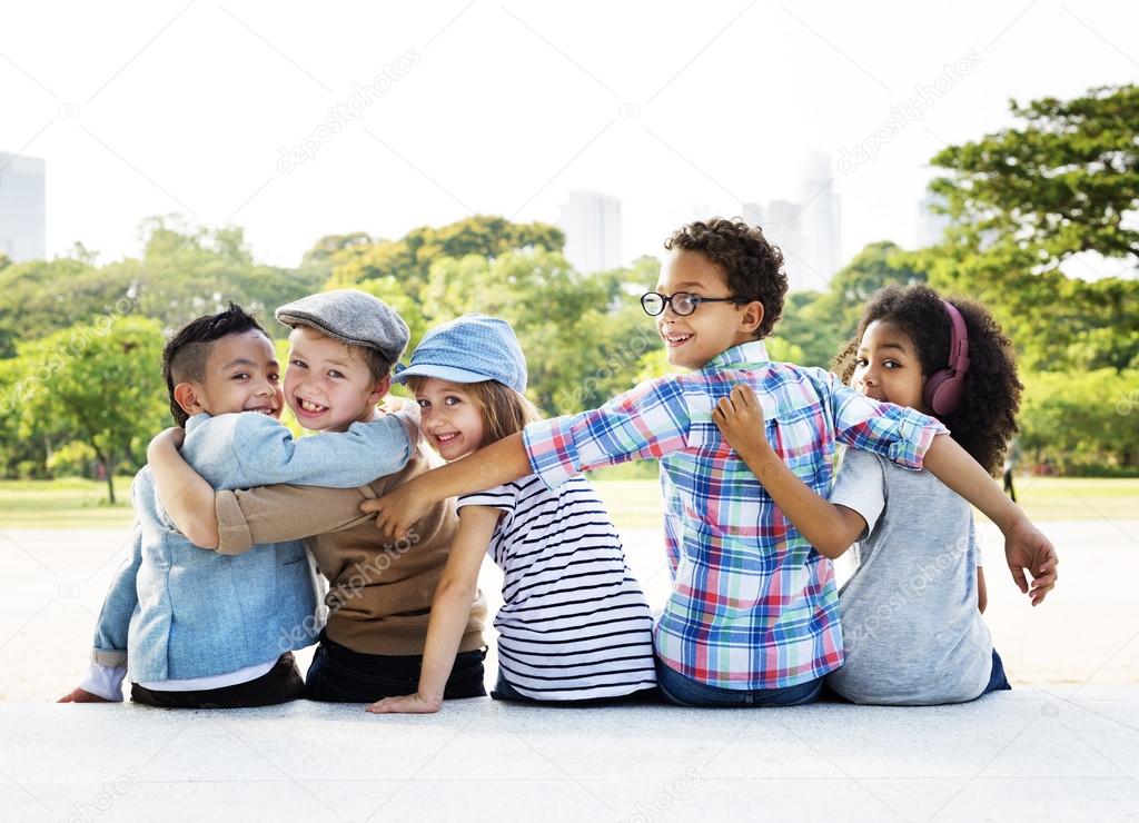 Cheerful Kids smiling and playing Stock Photo by ©Rawpixel 120766322
