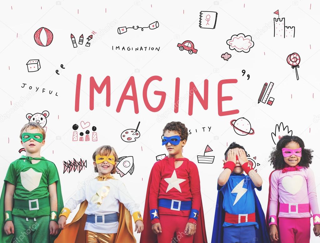 Kids in different Superhero costumes Stock Illustration by ©Rawpixel ...