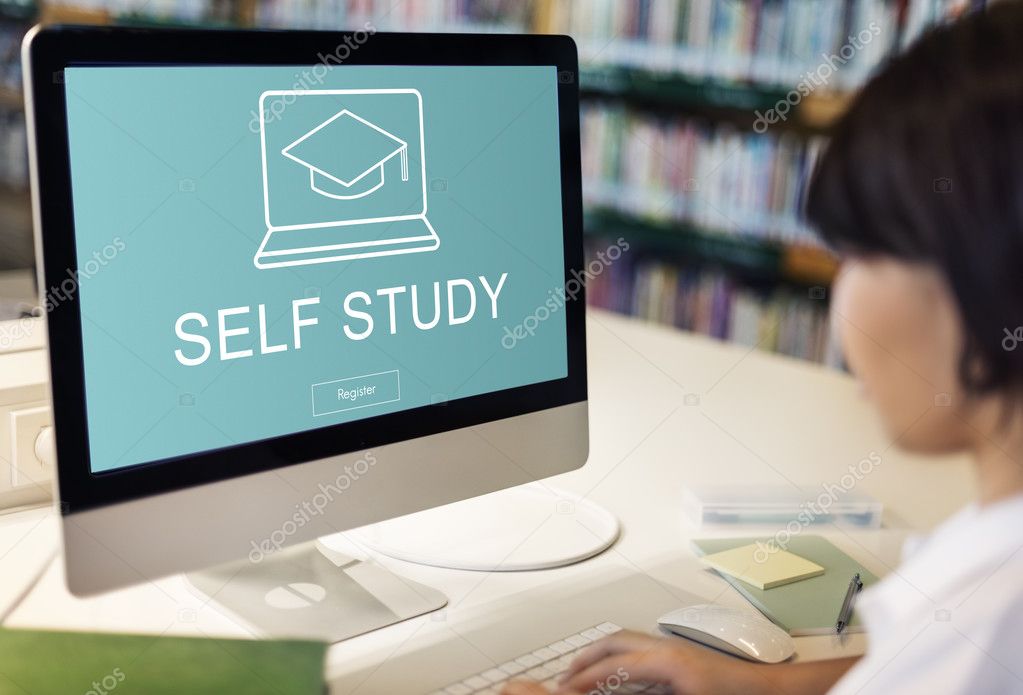 Kid studying with computer — Stock Photo © Rawpixel #123328964