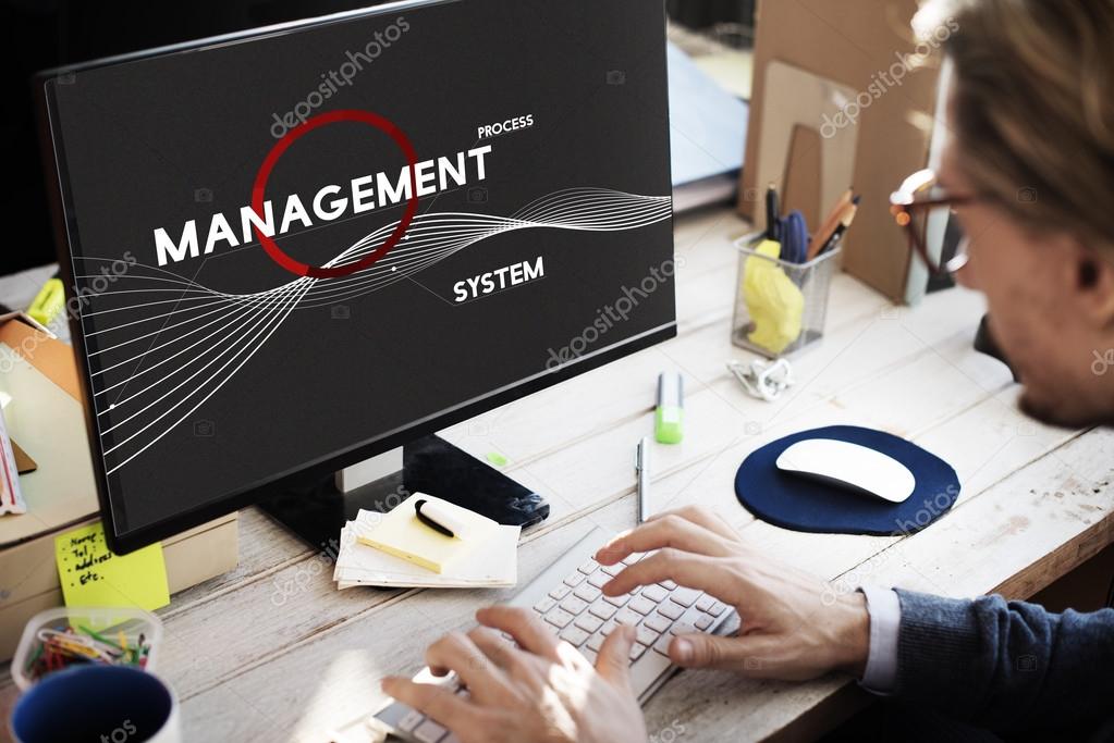 Business man working with computer — Stock Photo © Rawpixel #124769490