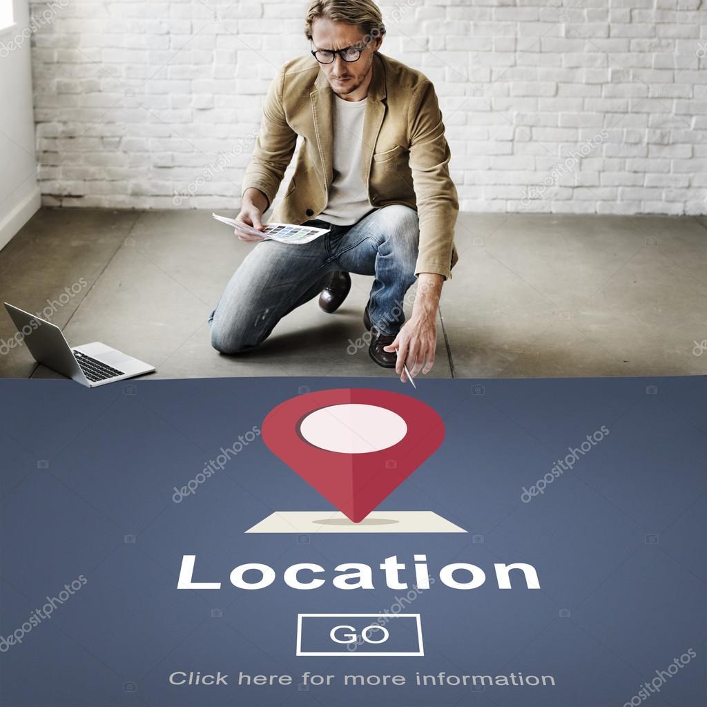 Businessman working with Location — Stock Photo © Rawpixel #125445428
