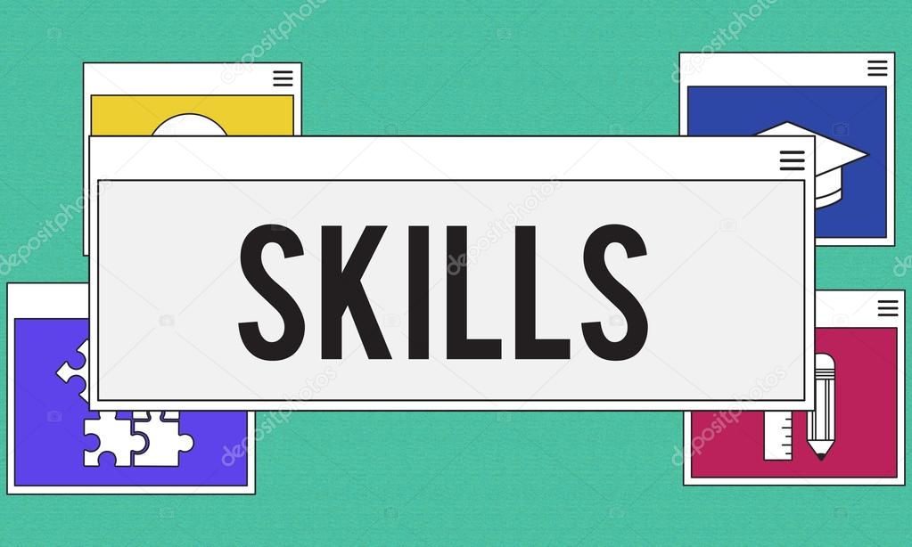 Creative banner with text Skills Stock Photo by ©Rawpixel 125555224