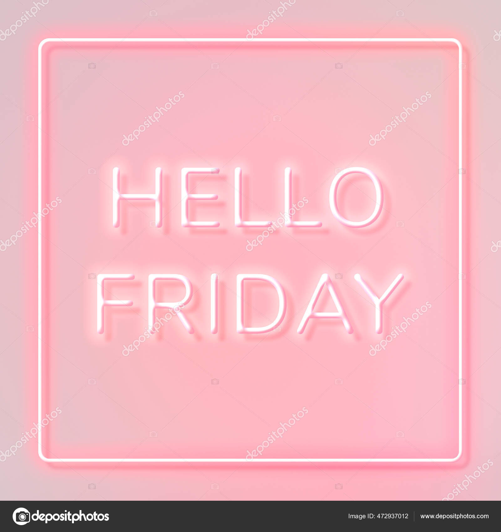 Hello Friday Frame Neon Border Typography — Stock Photo © Rawpixel ...