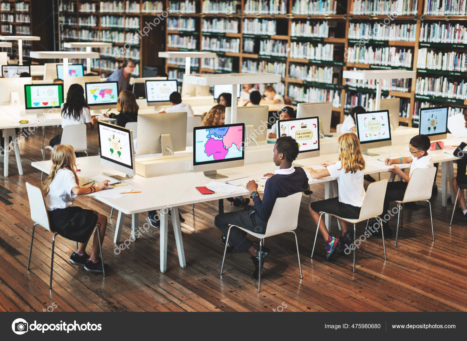 Young Students Using Computers Class Stock Photo by ©Rawpixel 475980680