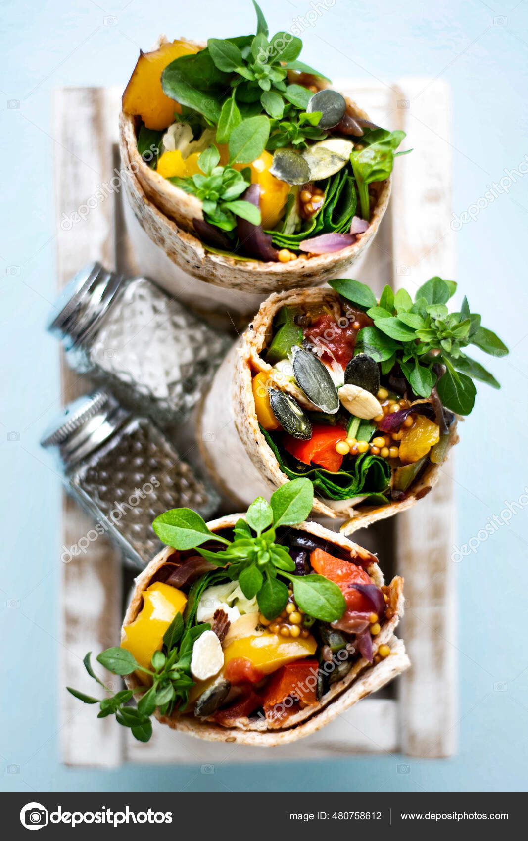 Tortilla Wraps Roasted Vegetables Mozzarella Cheese Food Photography ...
