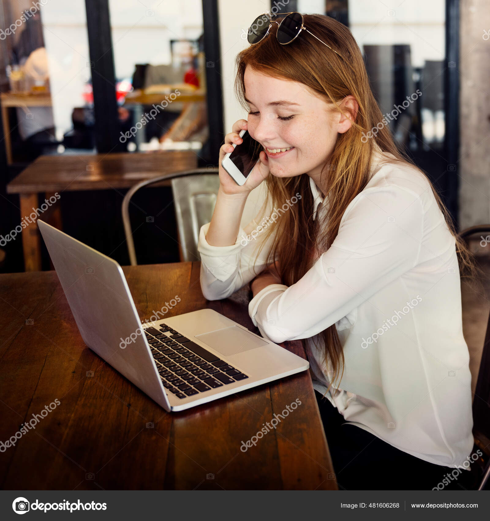 Digital Device Communication Girl Technology Concept Stock Photo by ...