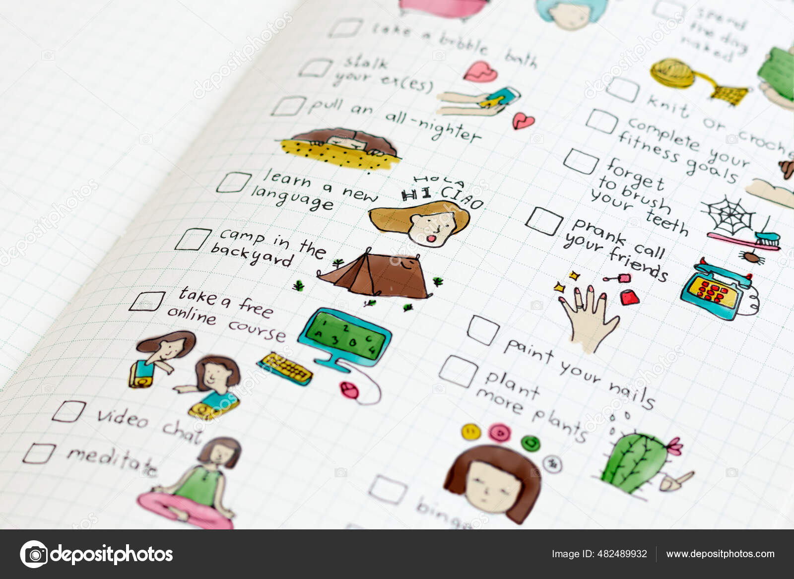 Stuck Home Checklist Notebook — Stock Photo © Rawpixel #482489932
