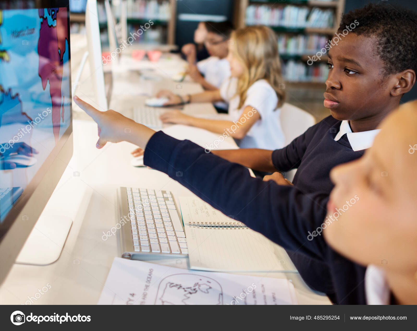 Young Students Using Computers Class — Stock Photo © Rawpixel #485295254