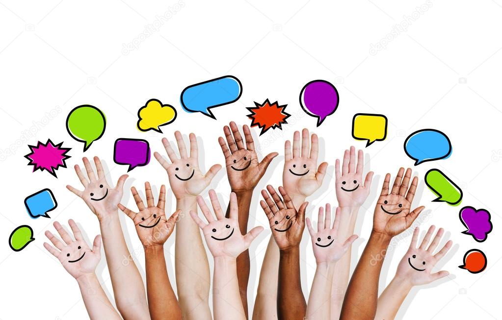 Hands Raised with smile Stock Photo by ©Rawpixel 52453903