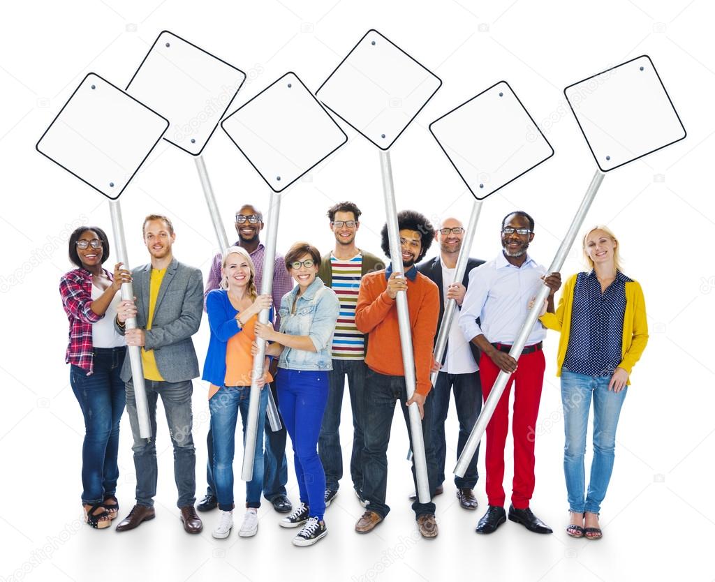 People Holding Blank Signs Post Stock Photo by ©Rawpixel 52454677