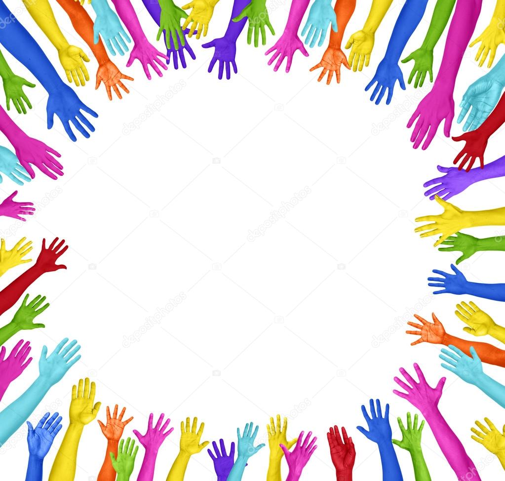 mãos coloridas em círculo — Stock Photo © Rawpixel #52458237