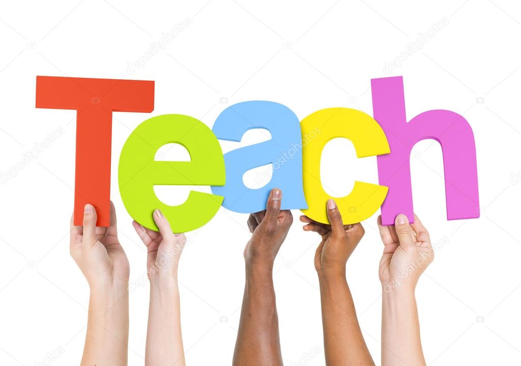 Arms Holding Word Teach — Stock Photo © Rawpixel #52459929