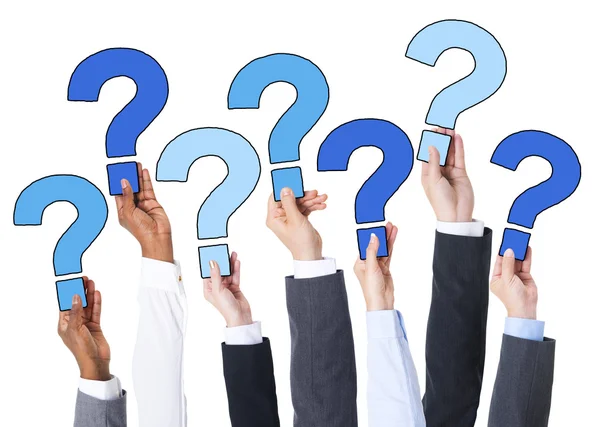 Hands holding question marks — Stock Photo © Rawpixel #63074181