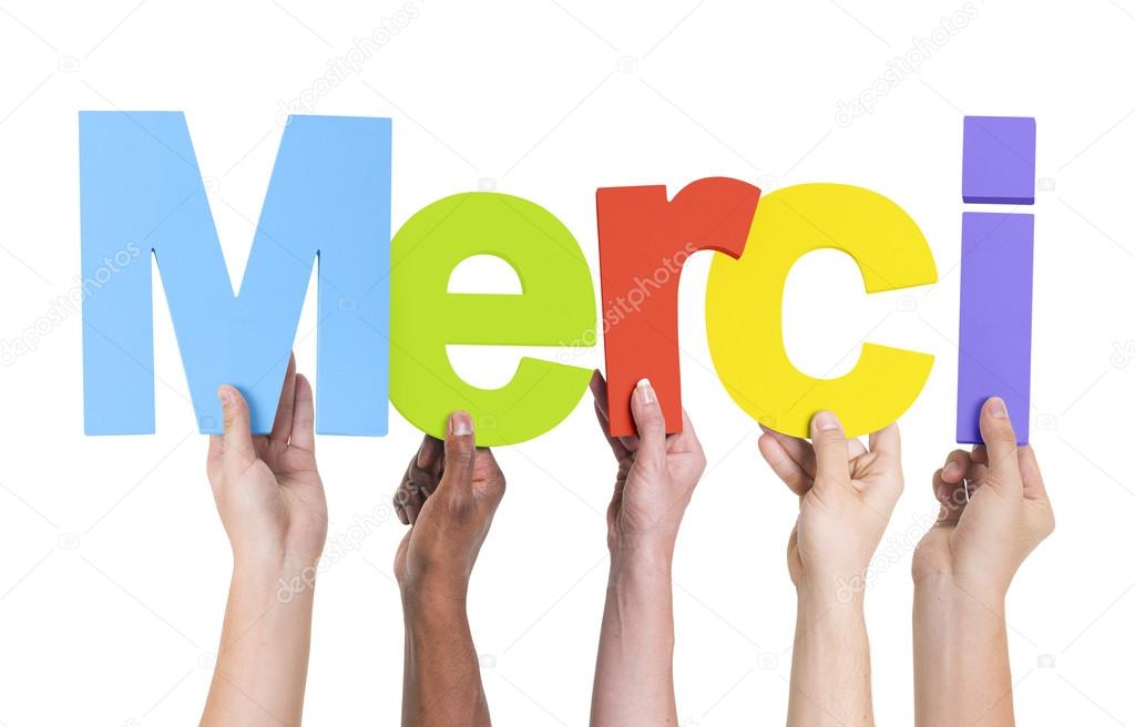Multiethnic Hands Holding word Merci Stock Photo by ©Rawpixel 52461583
