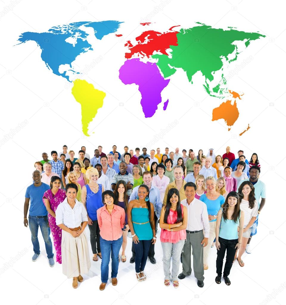 Large multi-ethnic group of world people — Stock Photo © Rawpixel #52469073