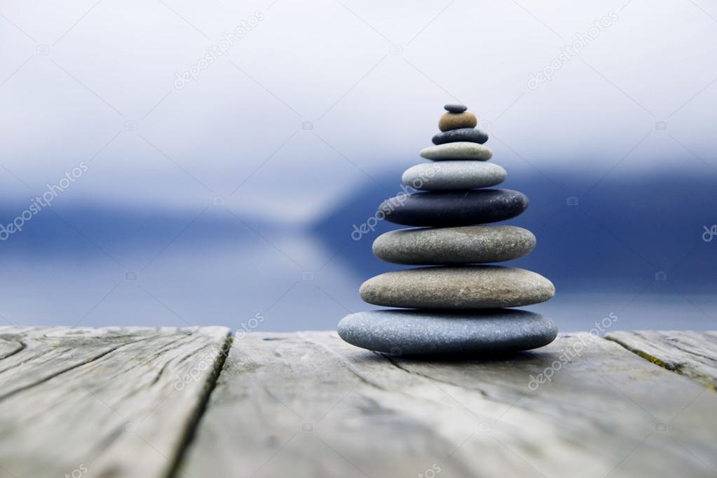 Zen balancing pebbles — Stock Photo © Rawpixel #52469097