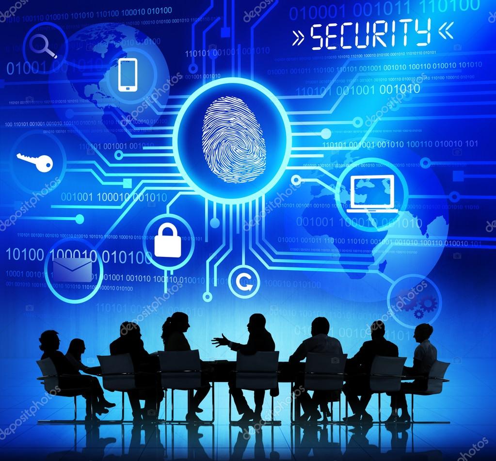 People Discussing About Global Network Security Stock Photo by ...
