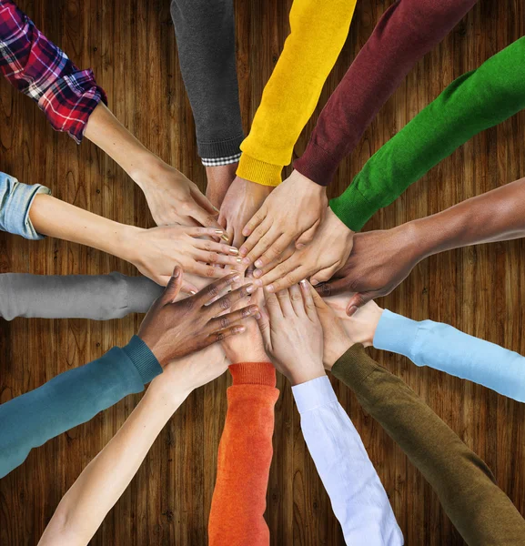 Group of Multiethnic Diverse Hands Together — Stock Photo © Rawpixel ...