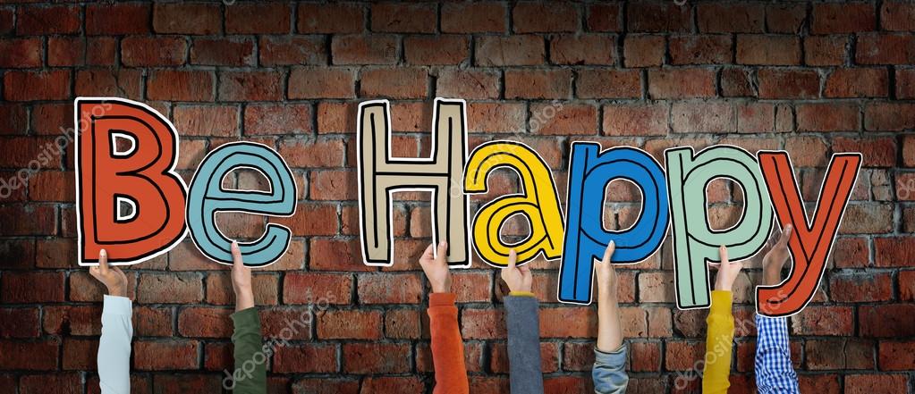 Hands Holding Word Be Happy Stock Photo by ©Rawpixel 59982633