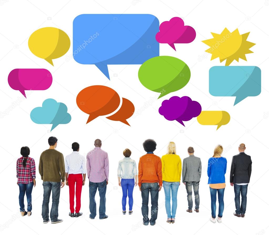 Clipart: walking backwards | People Facing Backwards with Speech ...