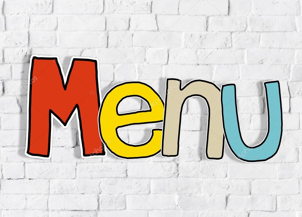 Menu on Brick wall — Stock Photo © Rawpixel #63124139