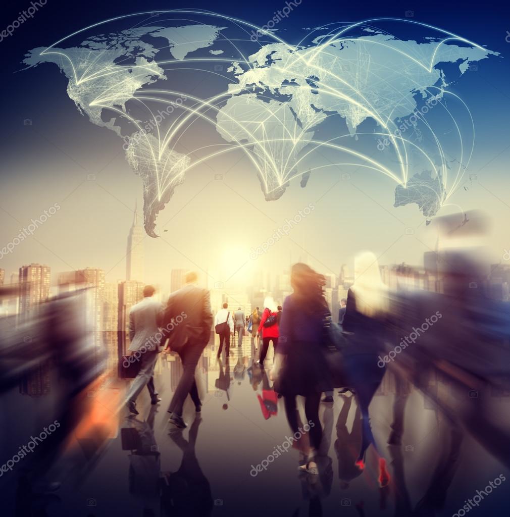 People Walking and world map Stock Photo by ©Rawpixel 71529017