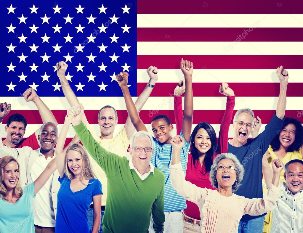 Multi-Ethnic Group Of People with USA flag — Stock Photo © Rawpixel ... Multi-Ethnic Group Of People with USA flag — Stock Photo © Rawpixel ...