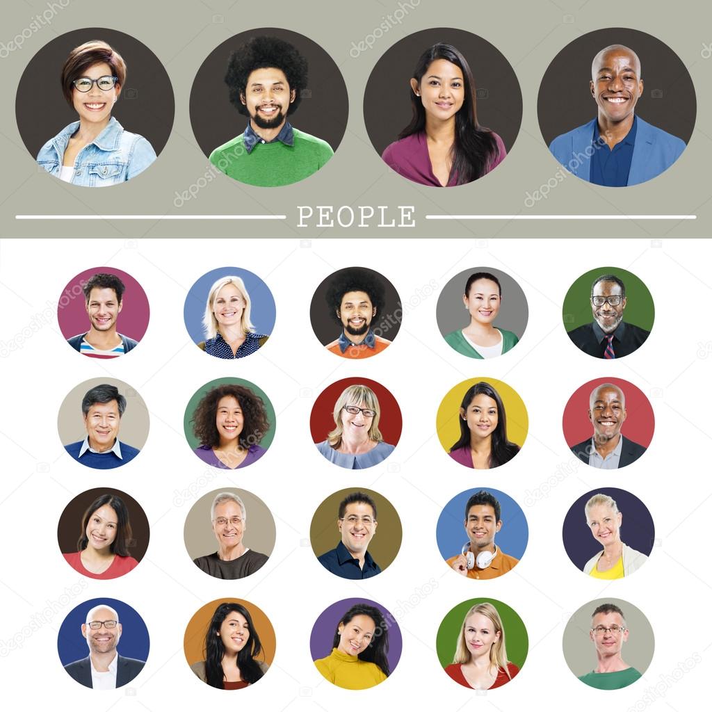 Multi personas étnicas Concepto casual Ilustración de stock de ...