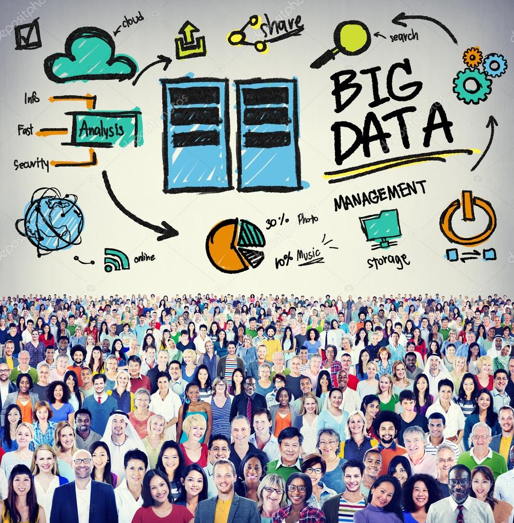 Gente diversa y concepto de Big Data: fotografía de stock © Rawpixel ...