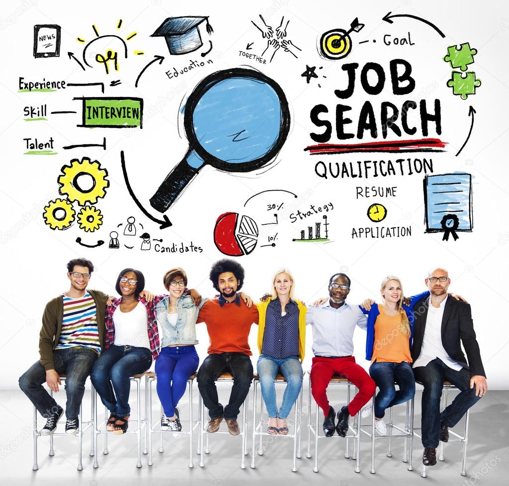 Ensemble Concept de recherche d'emploi image libre de droit par ...