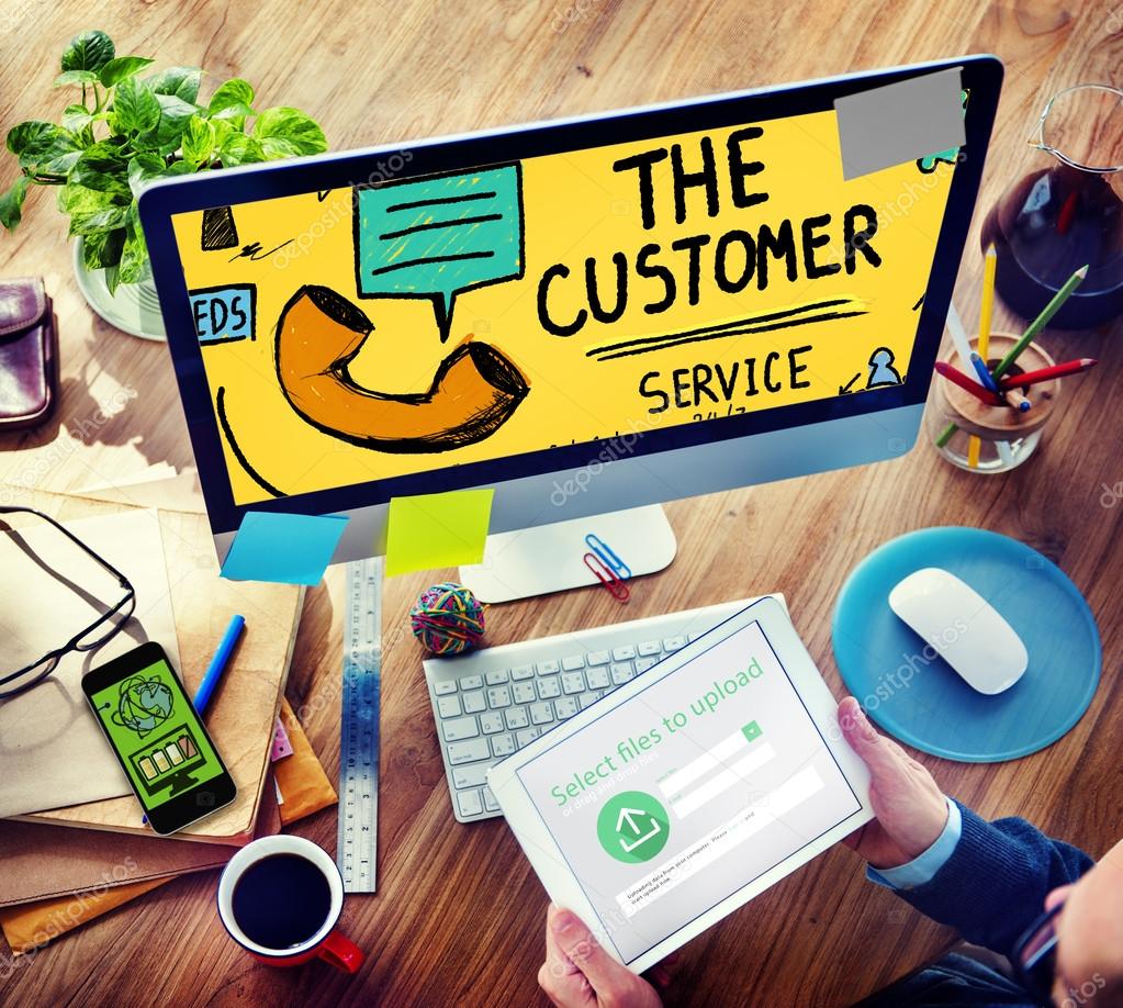 Web Designer and Office Design - Customer Service Concept — Stock Photo ...