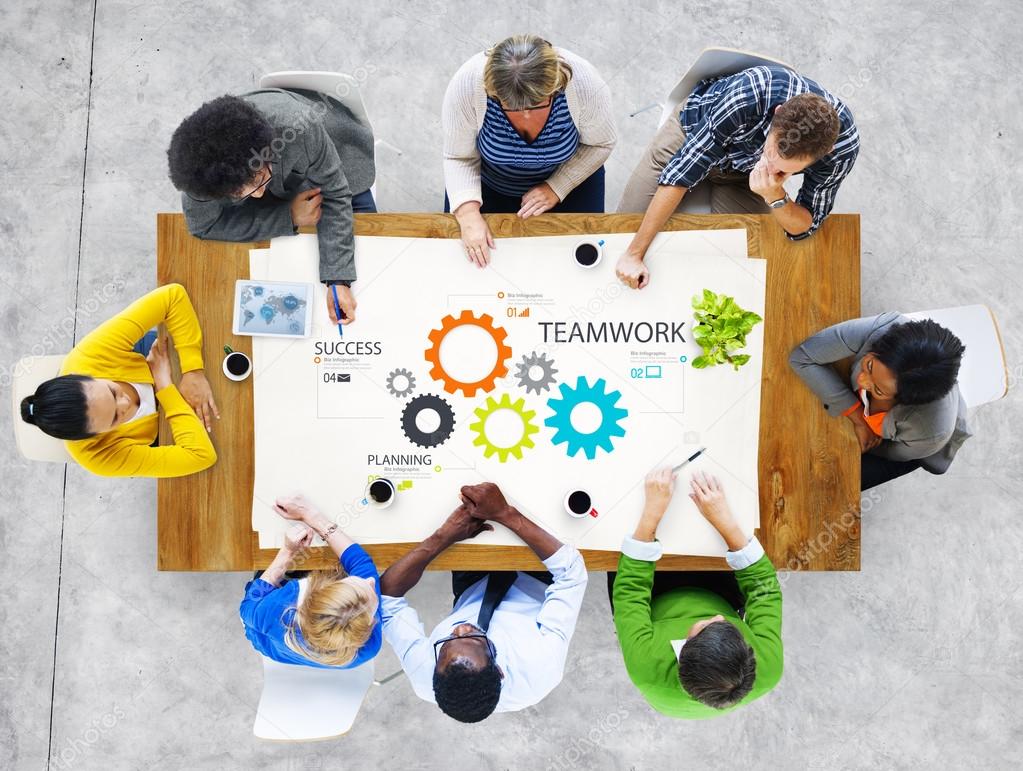 Teamwork Group Gear Partnership Concept — Stock Photo © Rawpixel #76992289