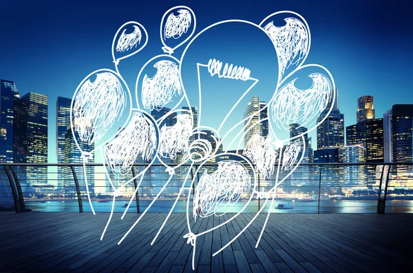 City skyline drawing Stock Photos, Royalty Free City skyline drawing ...