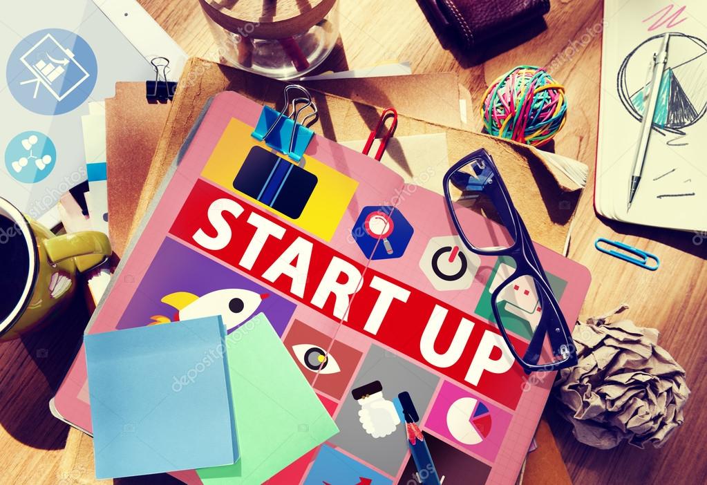 Messy office desk with Start Up Stock Photo by ©Rawpixel 78190482