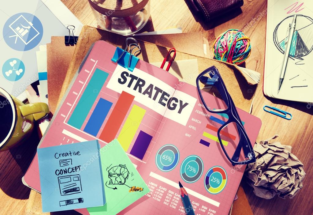 Messy office desk with Strategy Concept Stock Photo by ©Rawpixel 78195518