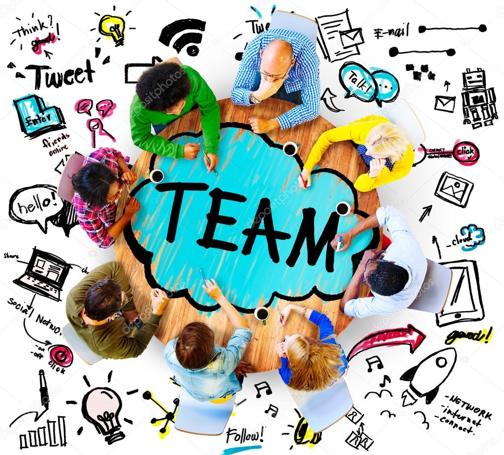 Trabajo en equipo Apoyo Concepto de colaboración — Foto de stock ...