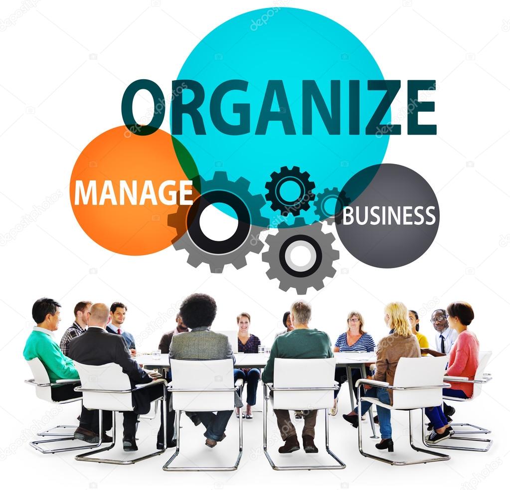 Organize Manage Business Collaboration Community Concept Stock ...