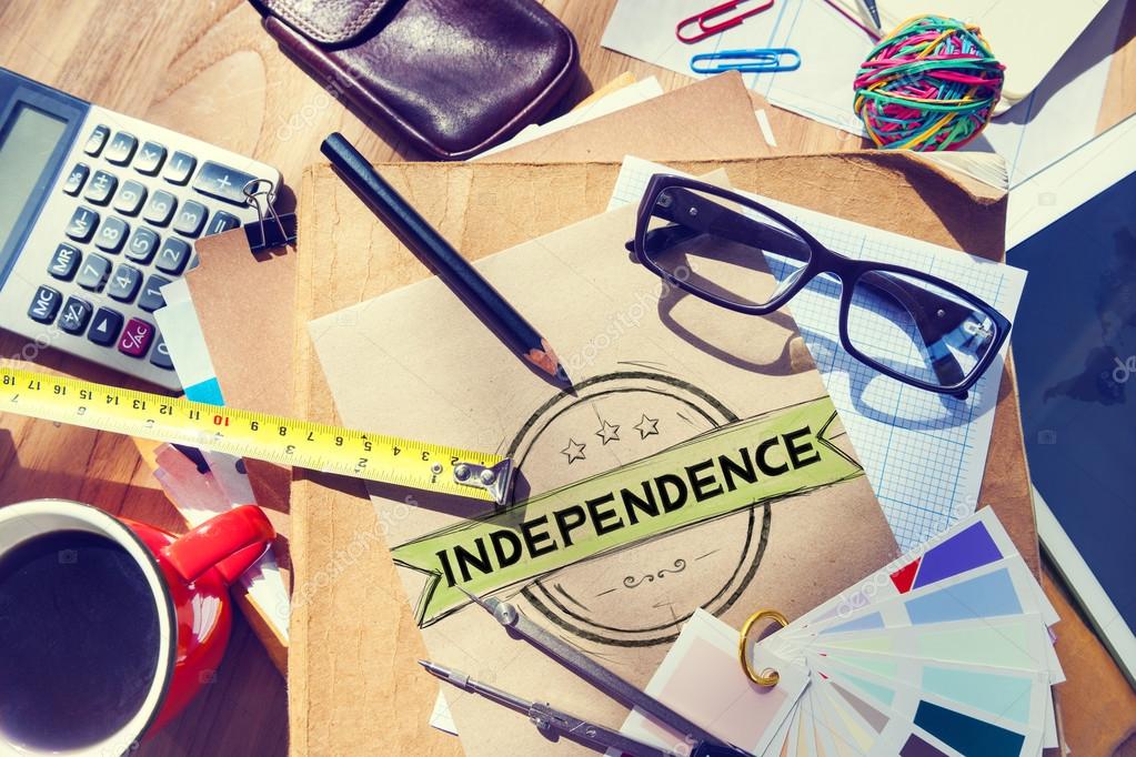 Independence Liberty Peace Self Control Concept — Stock Photo ...