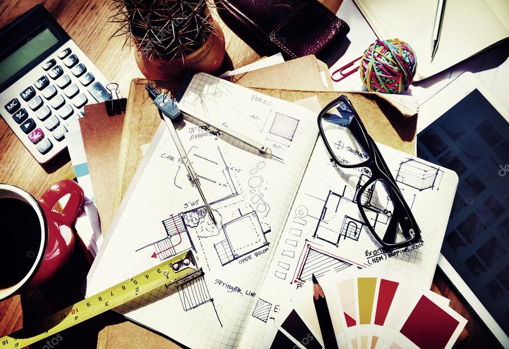 Messy Designer's Table Sketch Concept Stock Photo by ©Rawpixel 86261766