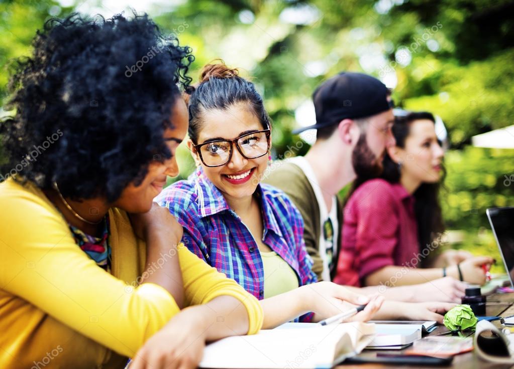 Diverse college students studying in classroom — Stock Photo © Rawpixel ... Diverse college students studying in classroom — Stock Photo © Rawpixel ...