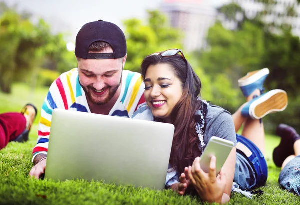 College students using wireless devices - Stock Image - Everypixel