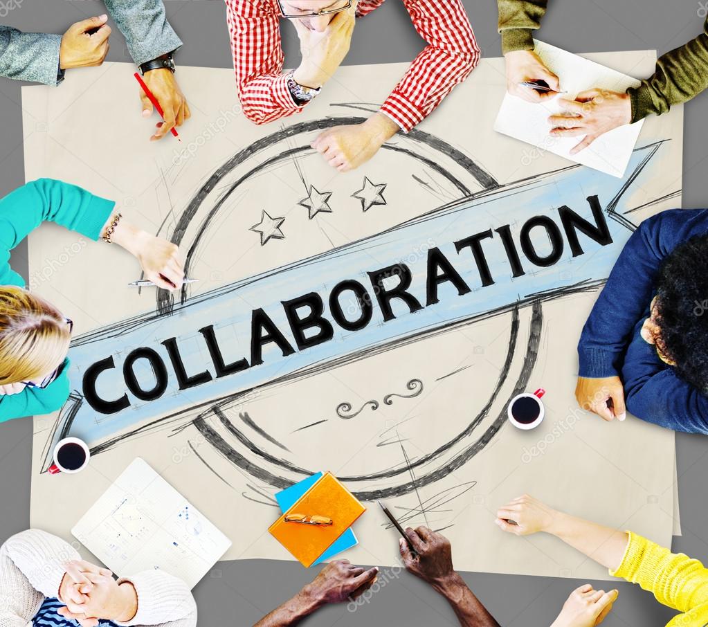 Collaboration Coopération Concept de partenariat image libre de droit ...