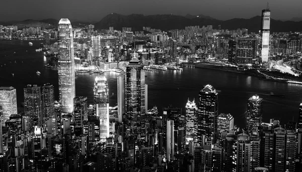 Beautiful City skyscrapers at night - Stock Image - Everypixel