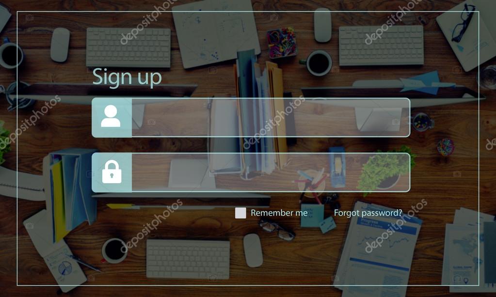 Sign Up Registration Password Concept — Stock Photo © Rawpixel #91314926