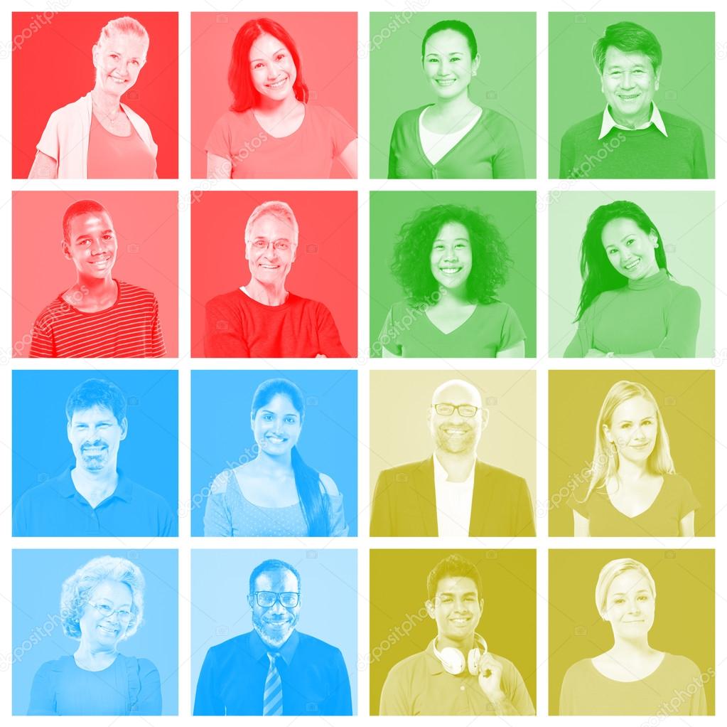 Collage with portraits of people — Stock Photo © Rawpixel #98800900