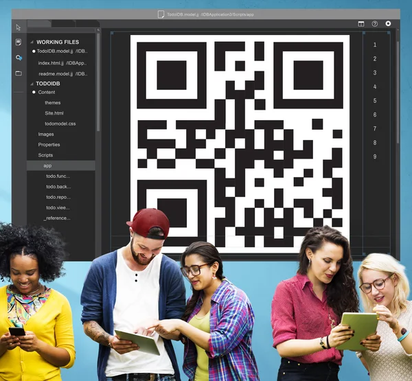 Qr code people Stock Photos, Royalty Free Qr code people Images ...